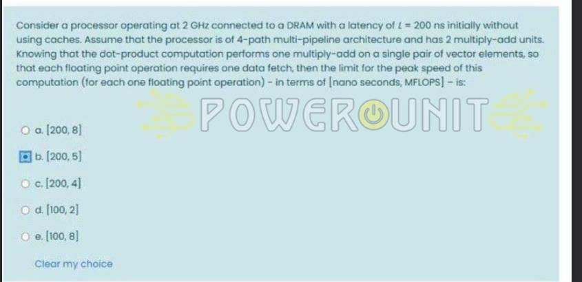 Solved Consider a processor operating at 2 GHz Connected to | Chegg.com