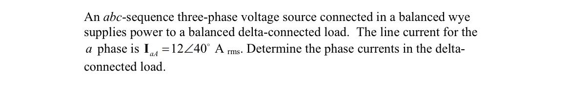 Solved An abc-sequence three-phase voltage source connected | Chegg.com