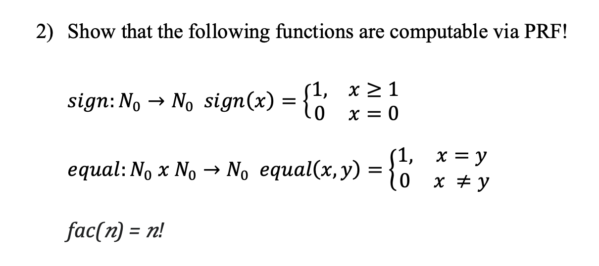 Solved Show that the following functions are computable via | Chegg.com