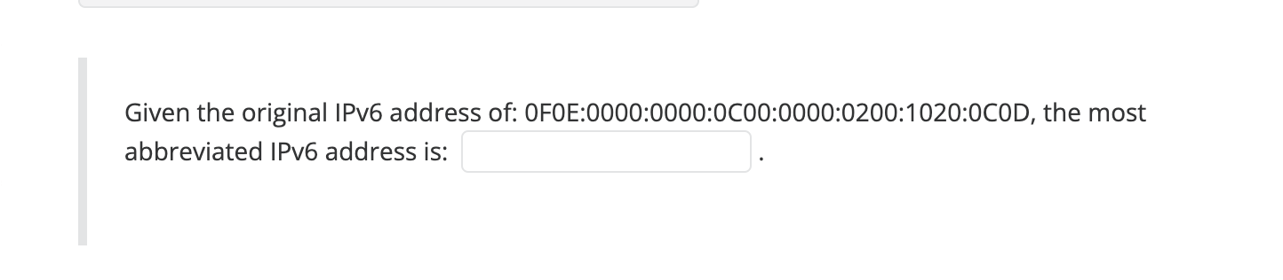 Solved Given the original IPv6 address of: | Chegg.com