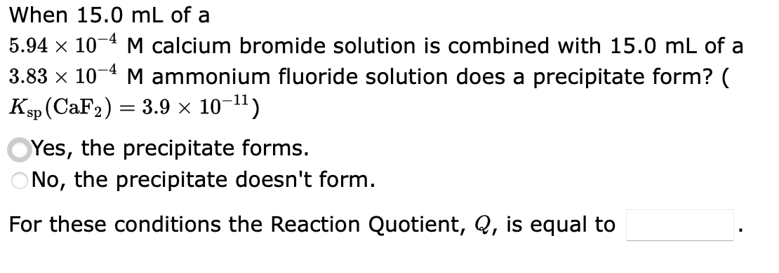 Solved When 15.0 mL of a 5.94×10−4M calcium bromide solution | Chegg.com