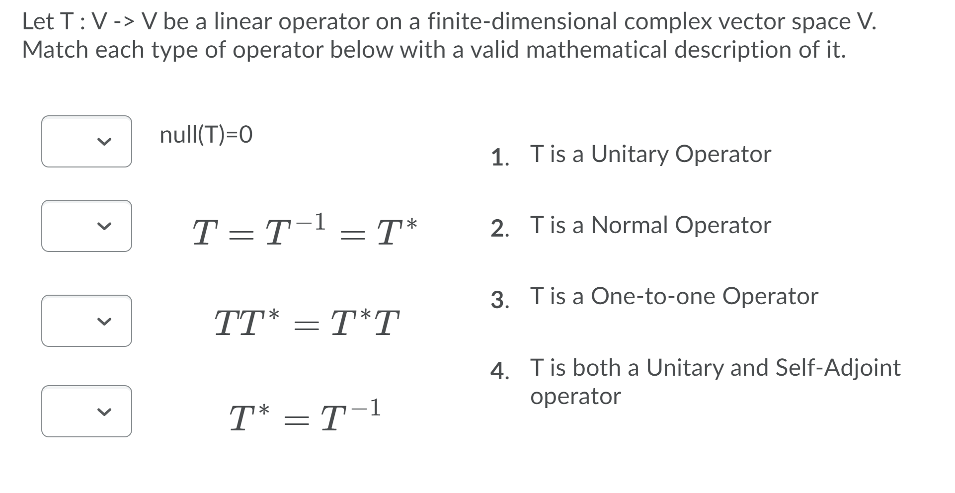 Solved Let T:V-> V be a linear operator on a | Chegg.com