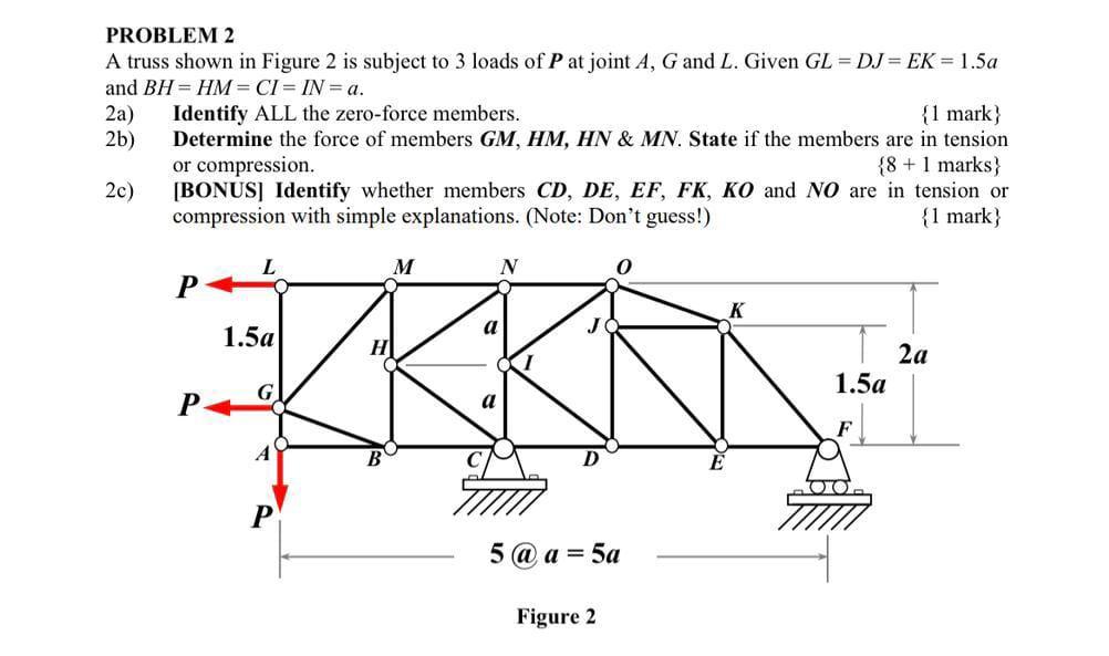 Solved VLAUE OF P is 6kN VALUE OF a is 4m please give | Chegg.com