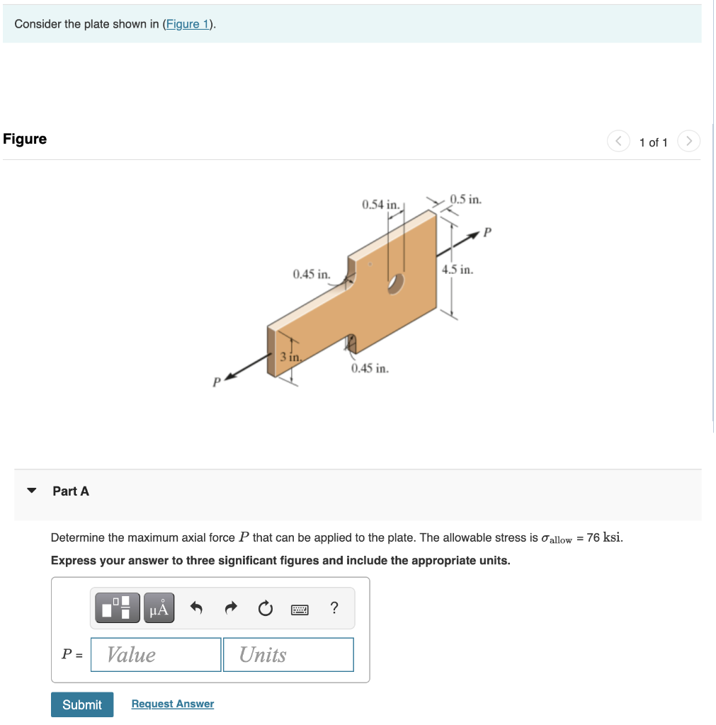 Solved Consider the plate shown in (Figure 1). Figure Part A | Chegg.com