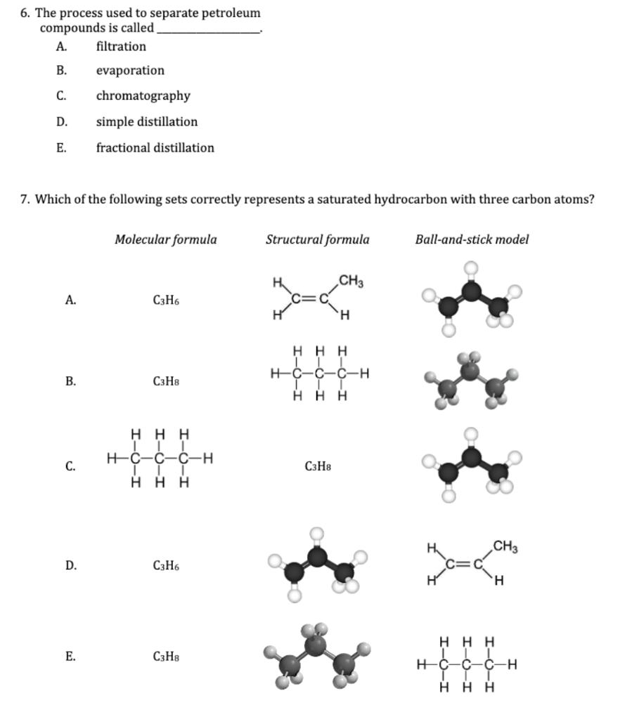 Petroleum Structural Formula