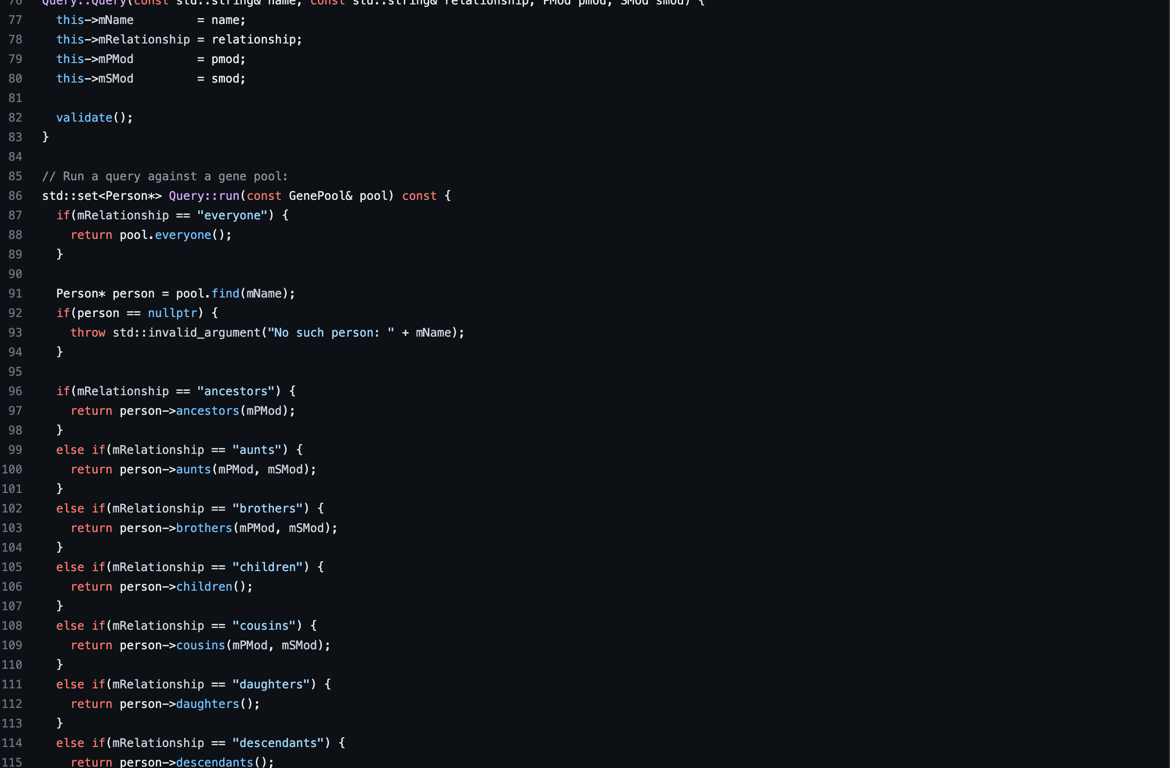 Solved code the Person.h file, Person.cpp file, GenePool.h | Chegg.com