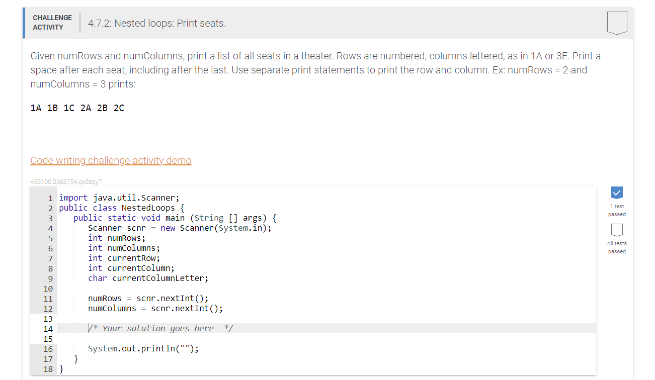 Solved Given numRows and numColumns, print a list of all | Chegg.com