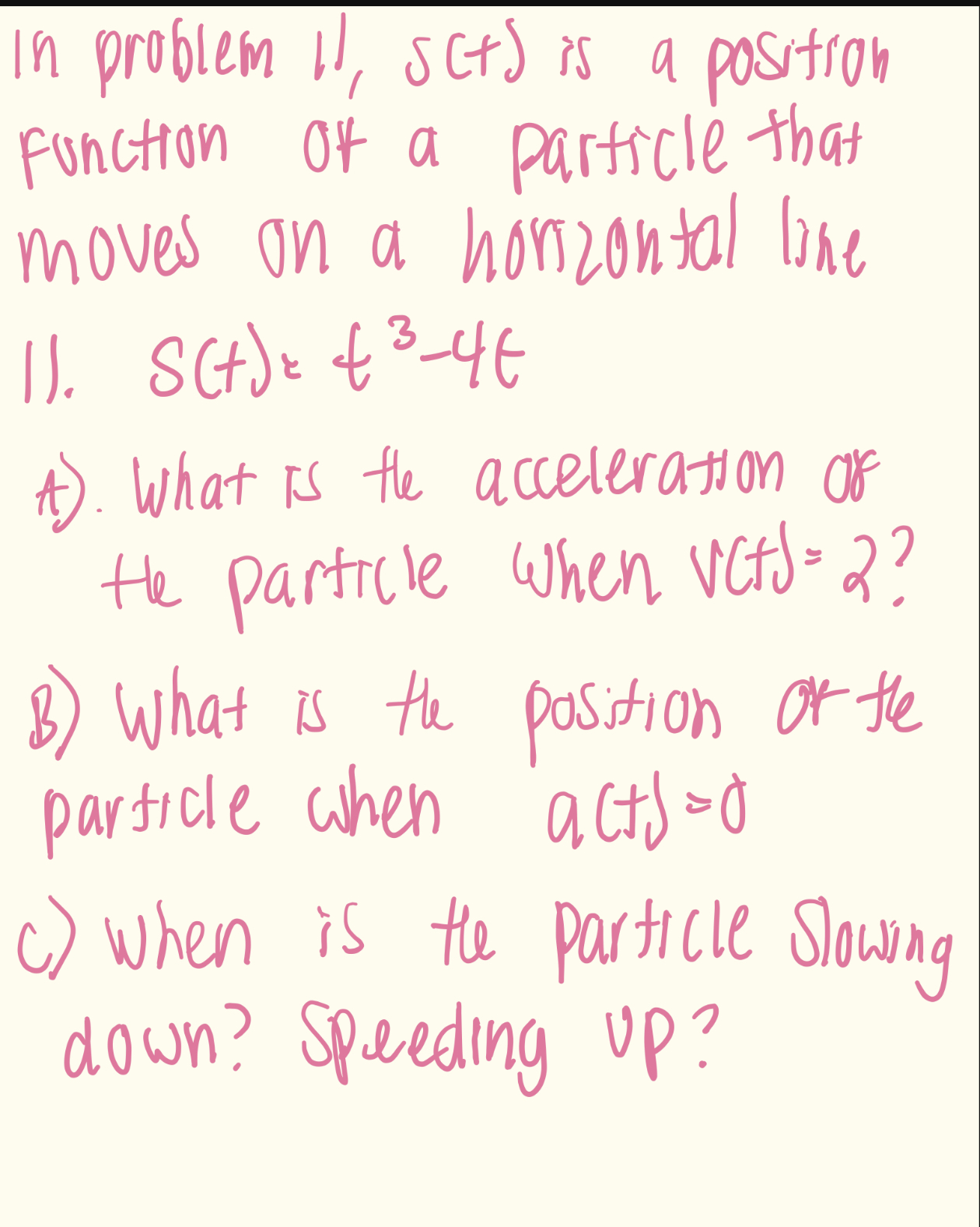 Solved In problem ∥,s(t) is a position function of a | Chegg.com