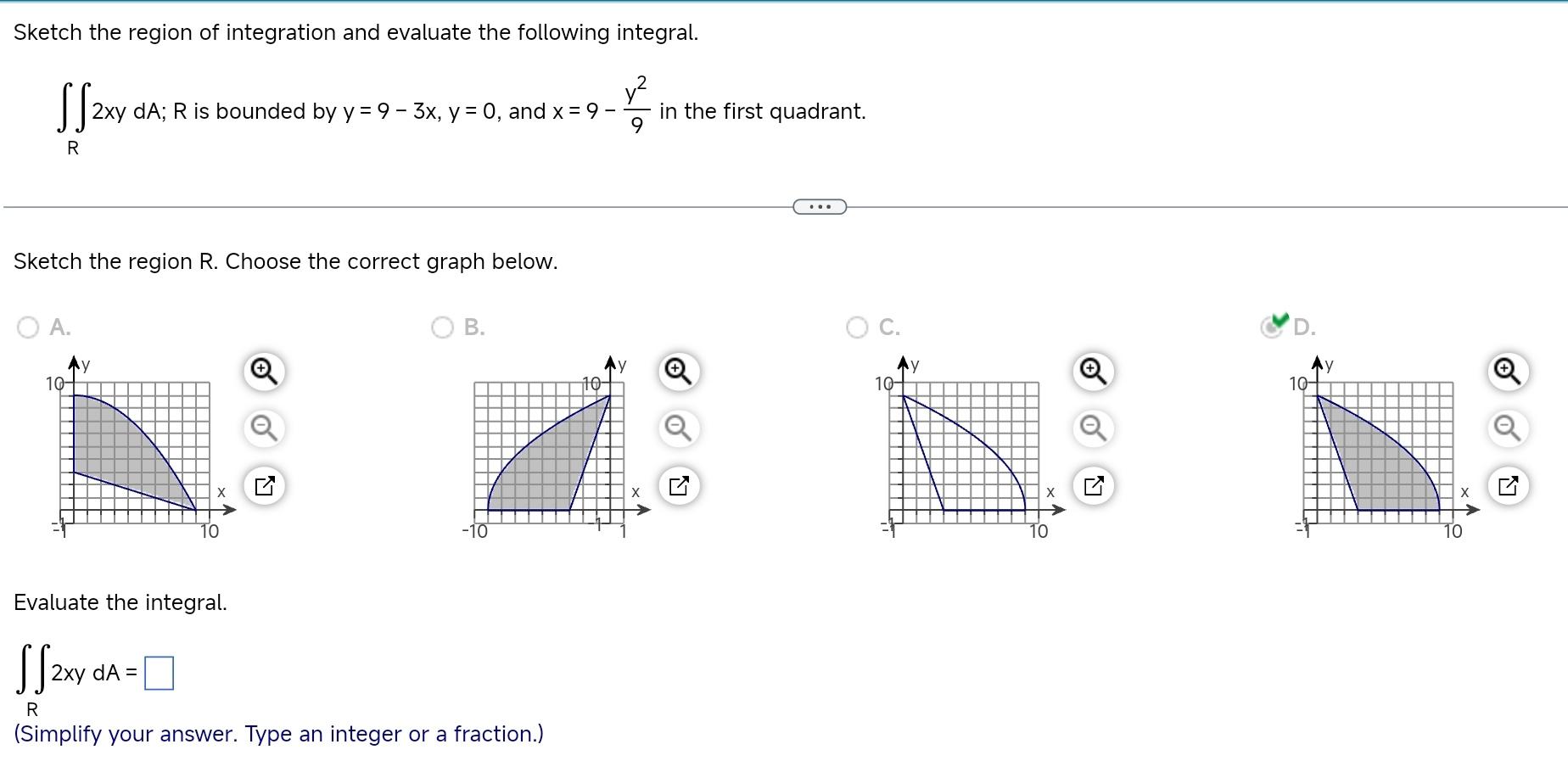 Solved Sketch the region of integration and evaluate the | Chegg.com