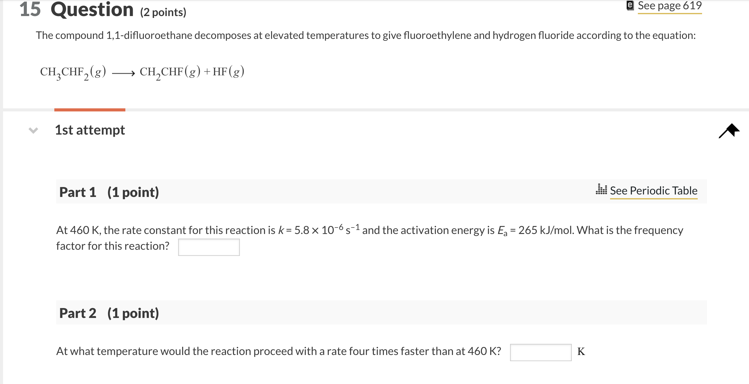 Solved 5 Question ( 2 points) e See page 619 The compound | Chegg.com