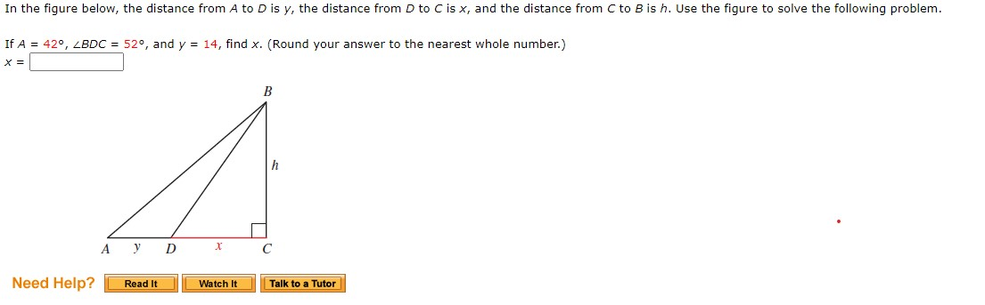 Solved In the figure below, the distance from A to D is y, | Chegg.com