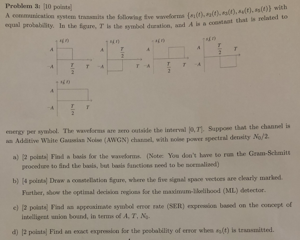 Problem 3 10 Points A Communication System 