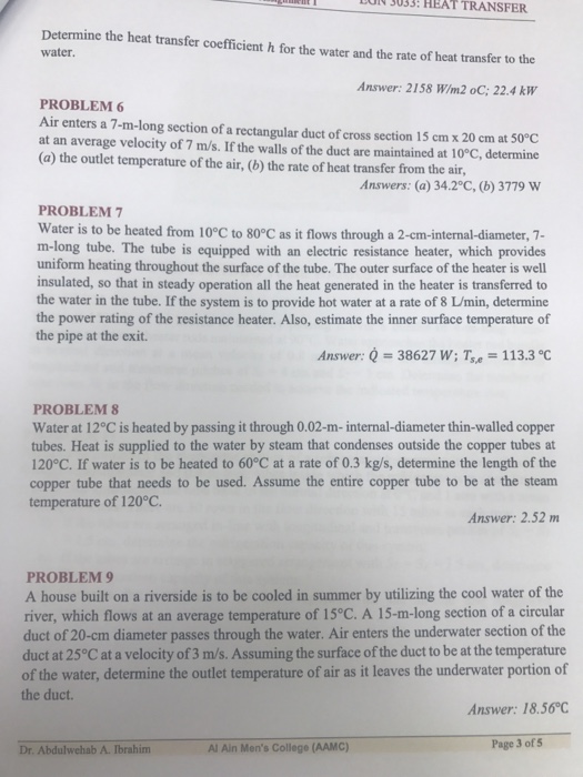 Solved SECTION A: EXTERNAL FORCED CONVECTION PROBLEM 1 An | Chegg.com