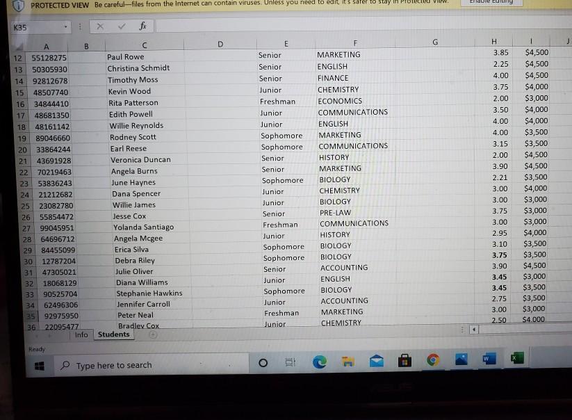 Solved Exp19_Excel_Ch11_ML1_Internships Project | Chegg.com