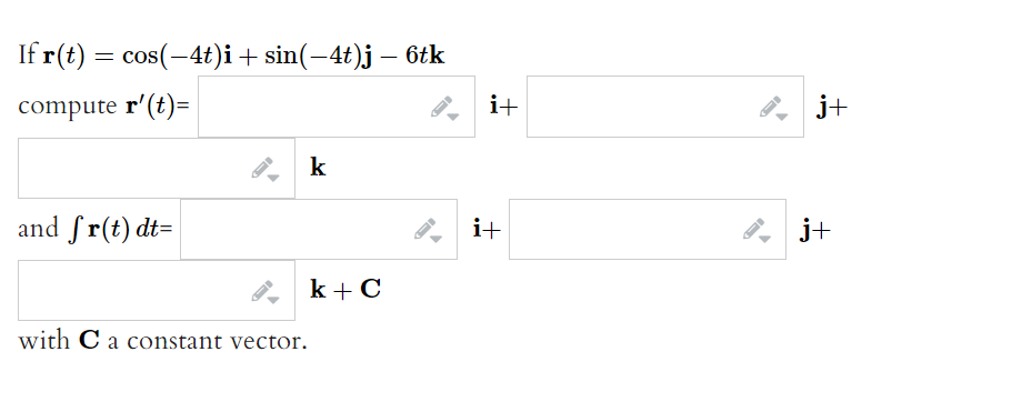 [Solved]: If ( mathbf{r}(t)= cos (-4 t) mathbf{i}+