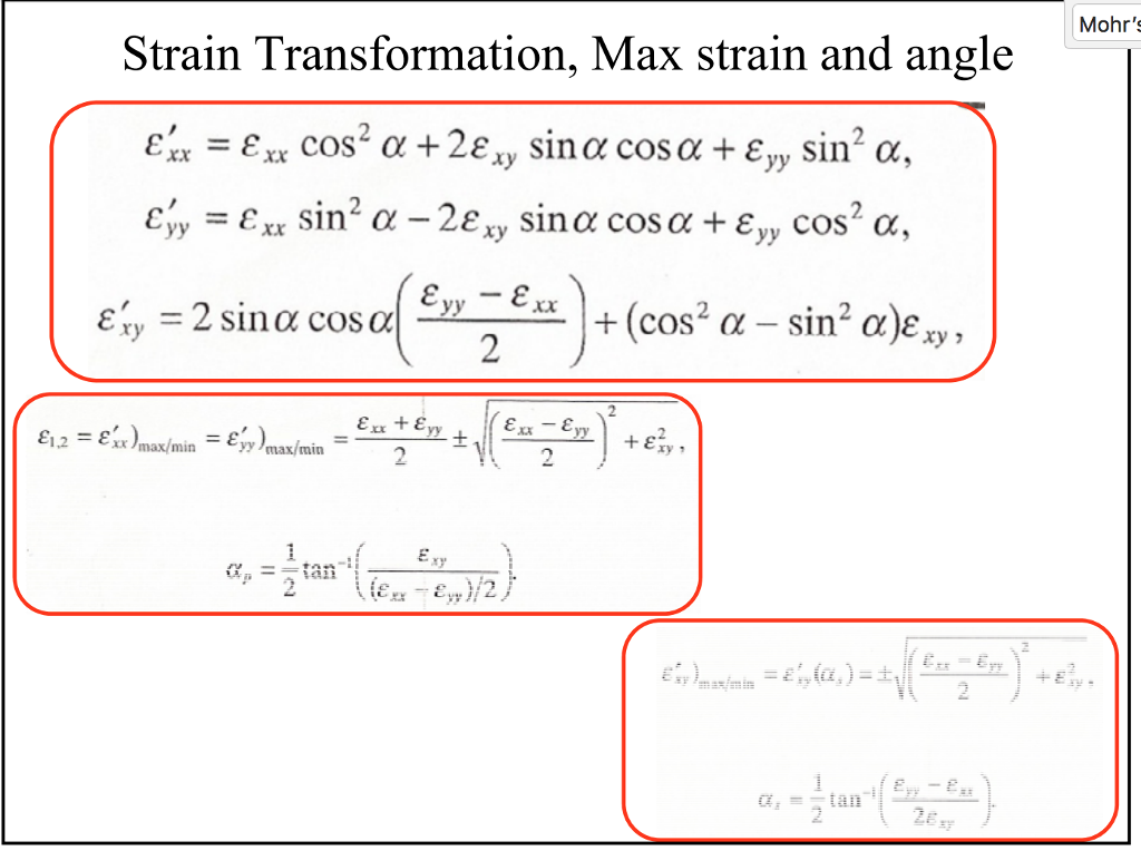 Solved Mohr's Strain Transformation, Max strain and angle 2 | Chegg.com