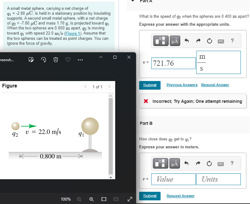 Solved A small metal sphere, carrying a net charge | Chegg.com
