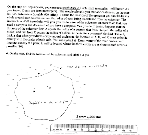 Solved On the map of Utopia below, you can see a graphic | Chegg.com