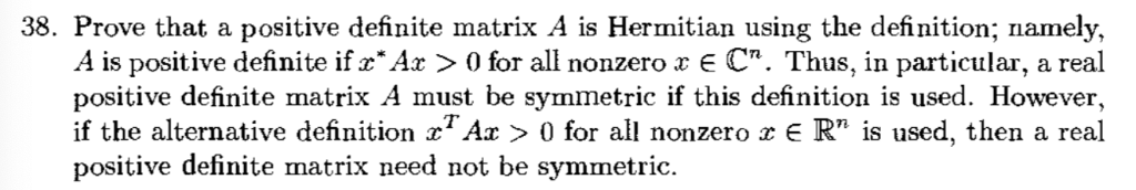 Solved 38. Prove that a positive definite matrix A is | Chegg.com