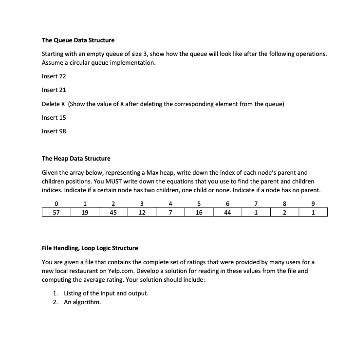 Solved Decision & Iterative Logic Structures + Arrays | Chegg.com