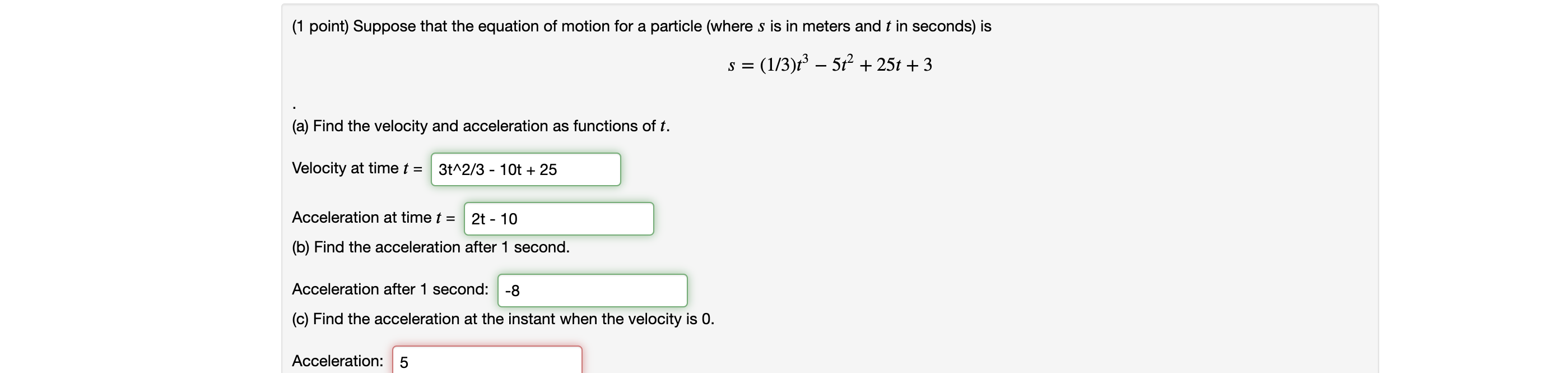 Solved (1 point) Let f(x)=x4+2x3+7x2+2x. f′(x)= f′(5)= | Chegg.com