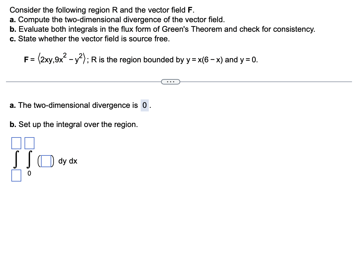 Solved Consider The Following Region R And The Vector Field