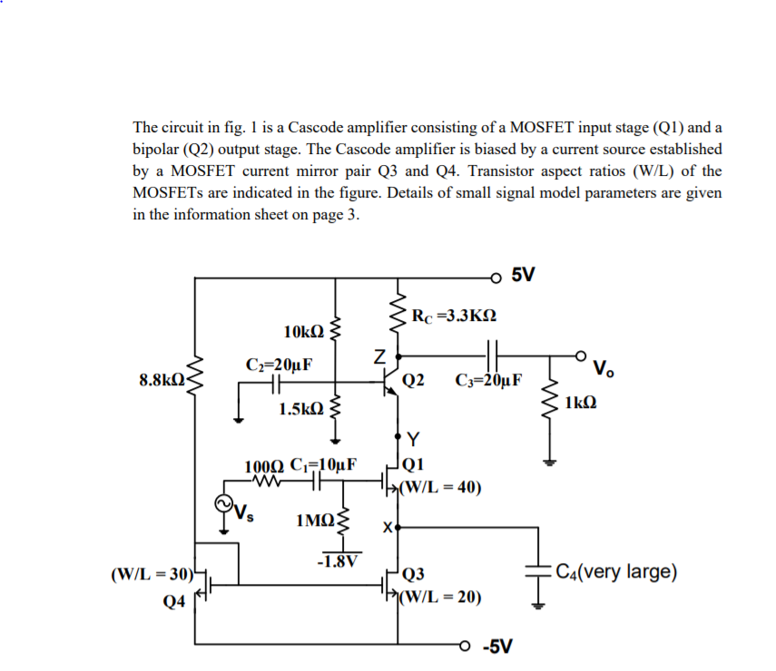 Solved Transistor models and parameters Mosfet (n-channel | Chegg.com