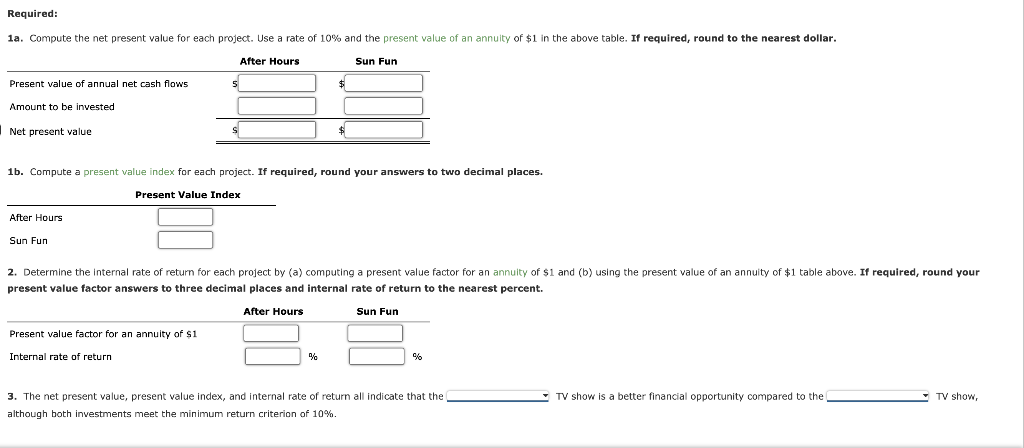 Solved Net present value method, internal rate of return | Chegg.com