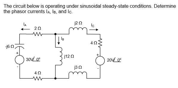 Solved The circuit below is operating under sinusoidal | Chegg.com