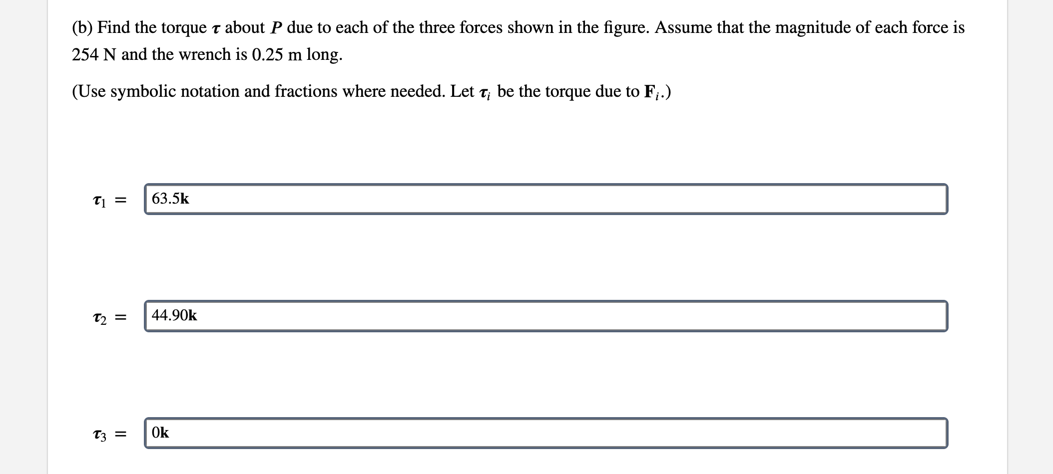 Solved When a force F acts on an object at some distance r | Chegg.com