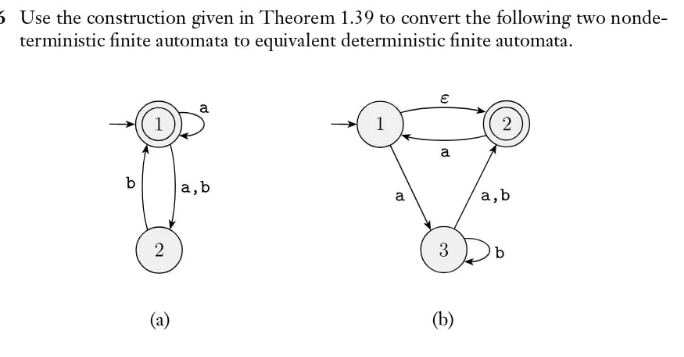 Solved Use the construction given in Theorem 1.39 to convert | Chegg.com