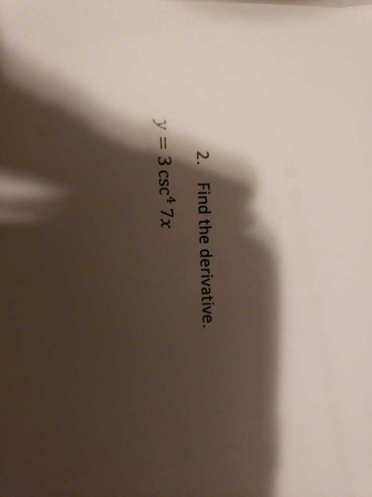 Solved 2. Find the derivative. | Chegg.com