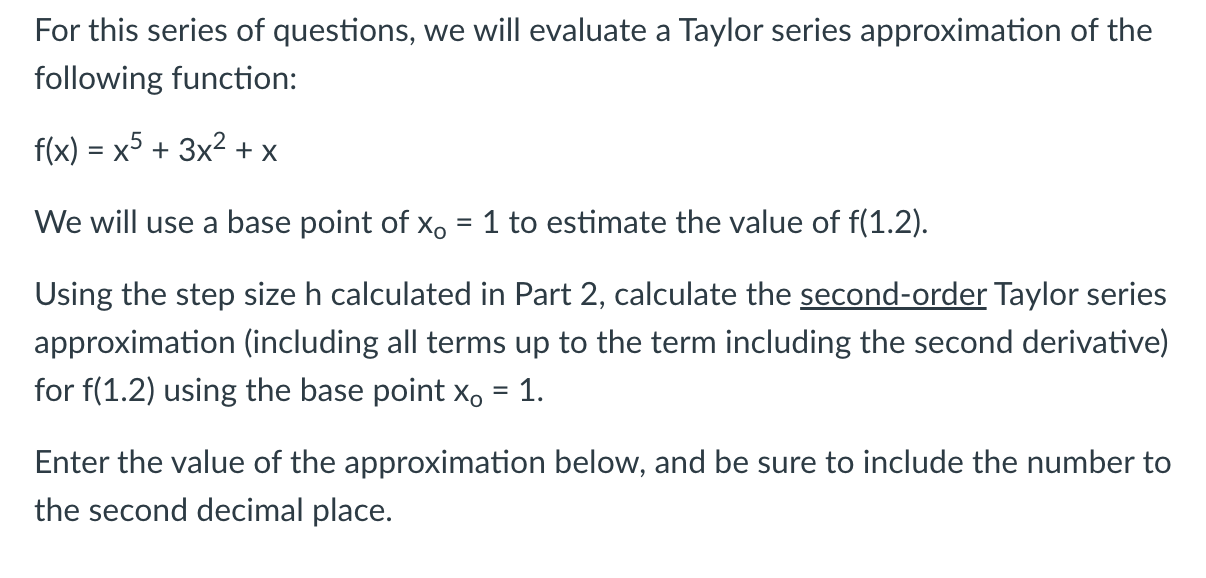 Solved For this series of questions, we will evaluate a | Chegg.com