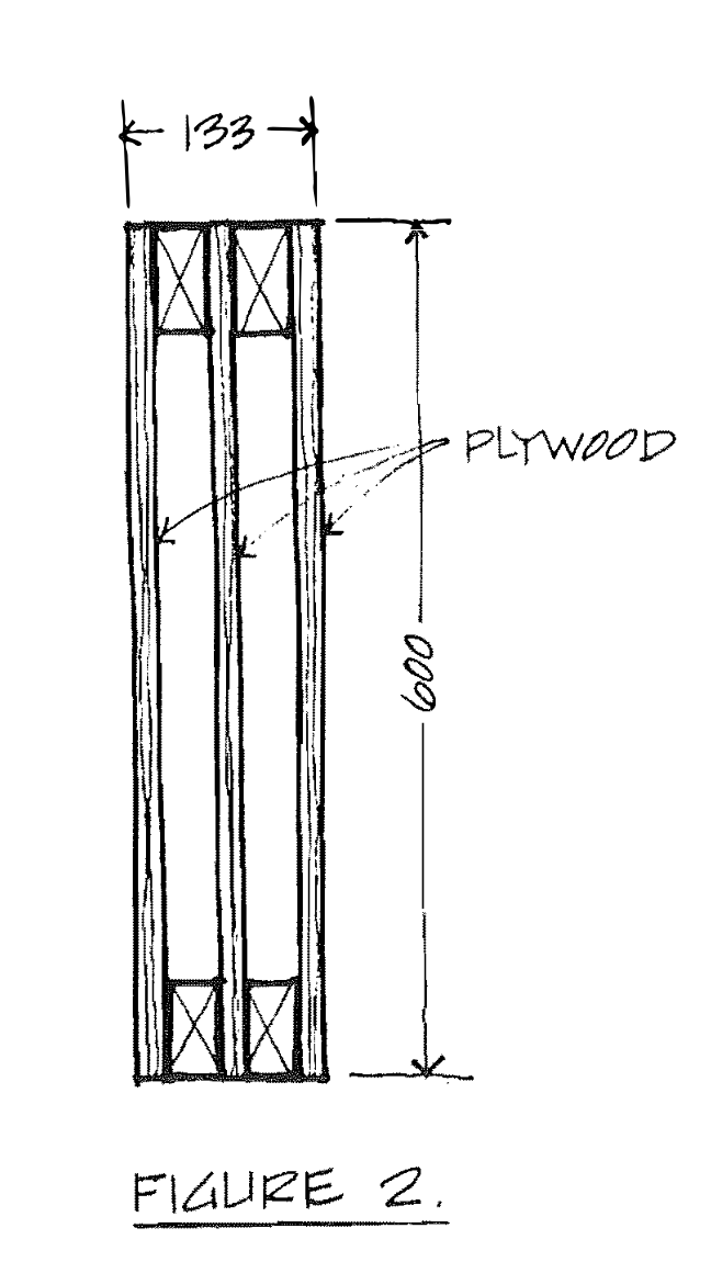 Solved plywood web beam is constructed of 4 -38 x 89 and | Chegg.com