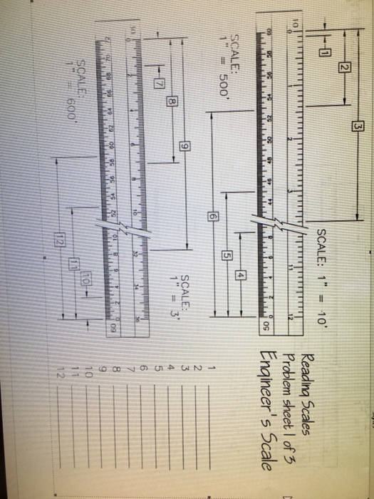 Solved SCALE: 1" 10. mN/ bTMHImTmmmReadna Scales 10 | Chegg.com