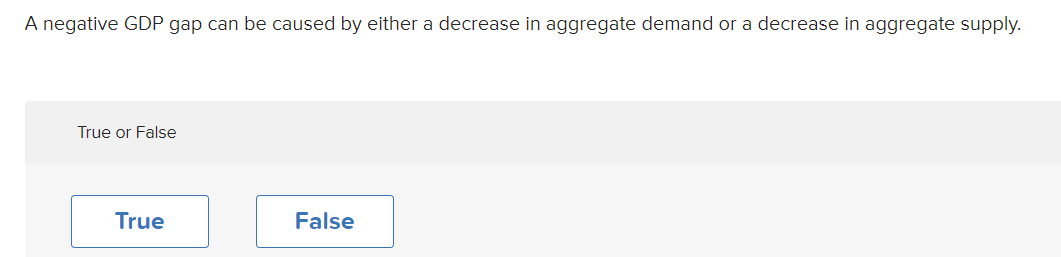 Solved A negative GDP gap can be caused by either a decrease | Chegg.com
