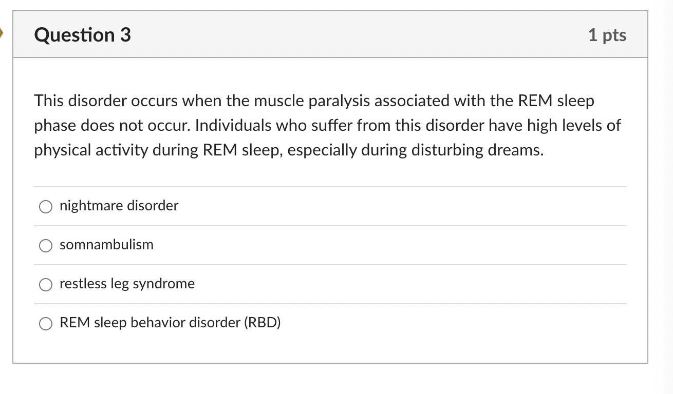 Solved Question 3 1 pts This disorder occurs when the muscle | Chegg.com