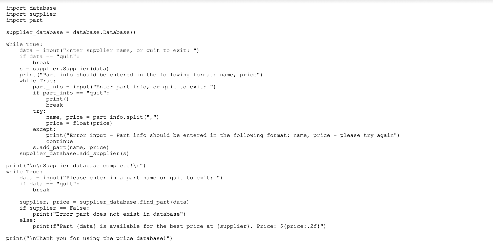 Solved Your work on the last project, the inventory ordering | Chegg.com