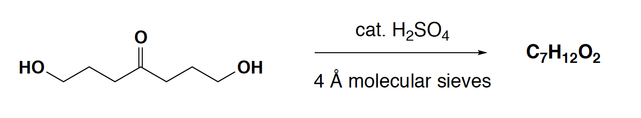 Solved cat. H2SO4 C7H1202 НО. ОН 4 Å molecular sieves | Chegg.com