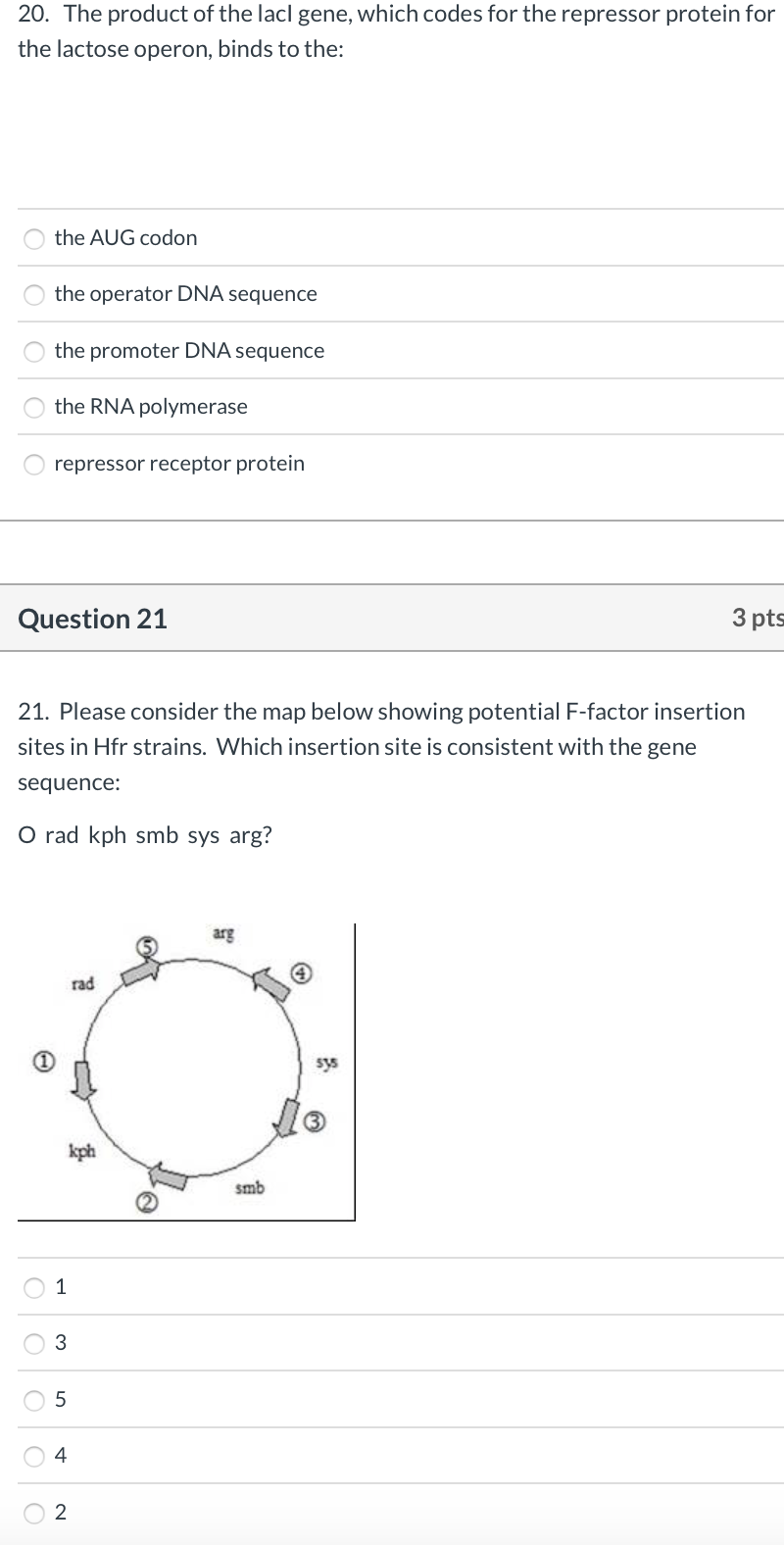 Solved 20. The product of the lacl gene, which codes for the | Chegg.com