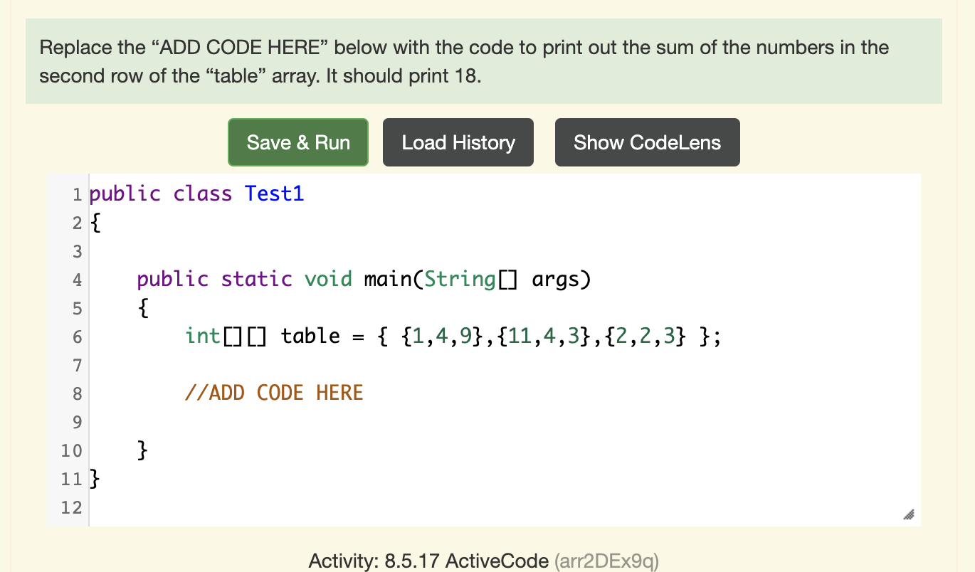 Solved Replace the “ADD CODE HERE” below with the code to | Chegg.com