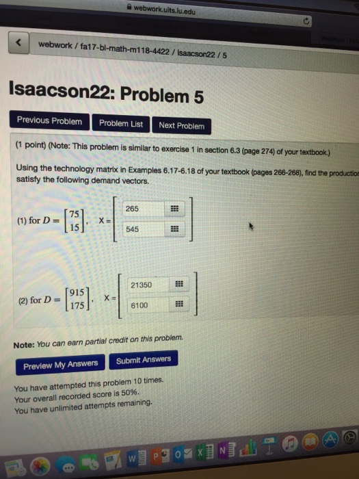 Solved 슬 webwork.uits.iu.edu webwork / | Chegg.com