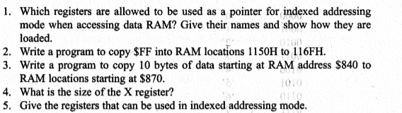 Solved 1. Which registers are allowed to be used as a | Chegg.com