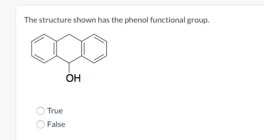 Solved The structure shown has the phenol functional group. | Chegg.com