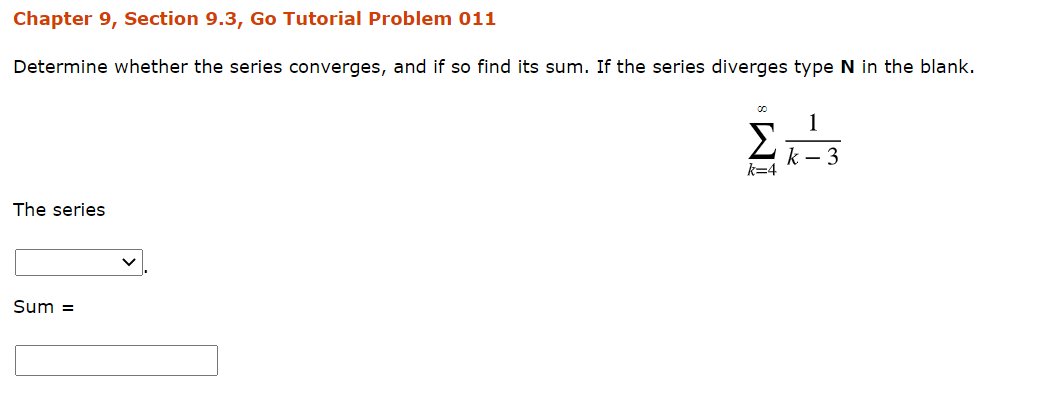 Solved Chapter 9, Section 9.3, Go Tutorial Problem 011 | Chegg.com