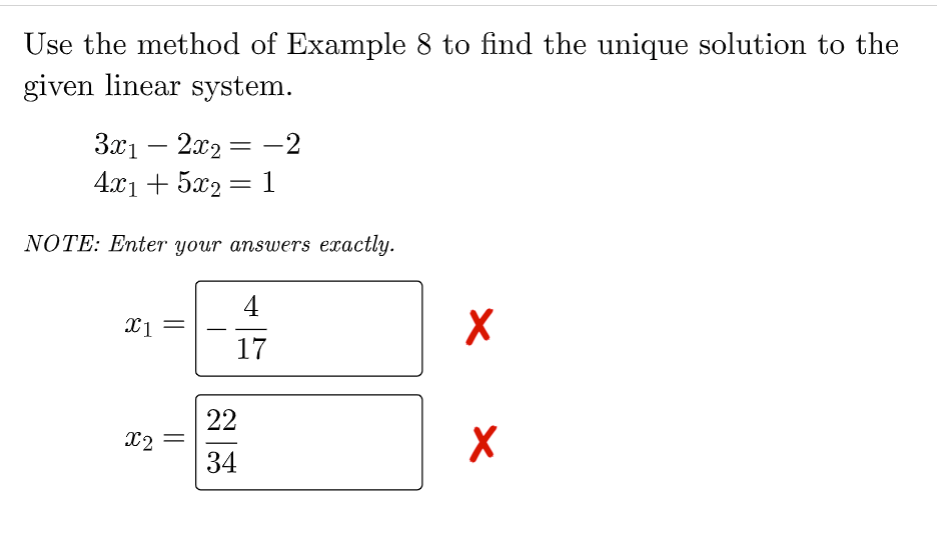 Solved Use the method of Example 8 to find the unique | Chegg.com