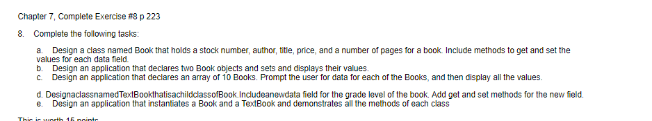 Solved Chapter 7, Complete Exercise #8 p 223 8. Complete the | Chegg.com