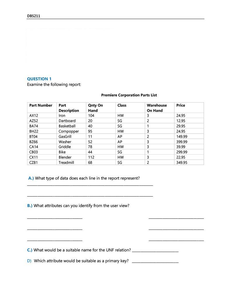 Solved DBS211 Lab 09 - Normalization (UNF, 1NF) Objective: - | Chegg.com