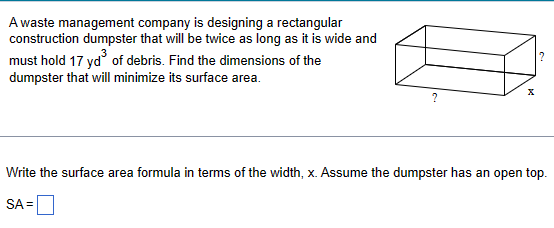 Solved the same quesiton also asks for width, length and | Chegg.com