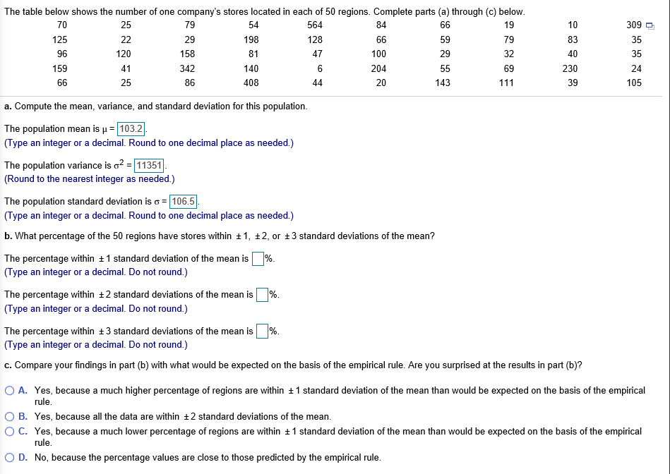 Solved The table below shows the number of one company's | Chegg.com